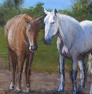 Virginie TRABAUD | Chevaux Cheval Ane Jument | Peinture Acrylique en ...